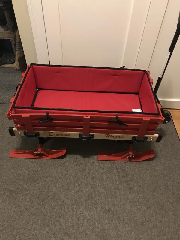 Millside Industries Express Kids' Convertible Wooden Wagon Sleigh/Sled ...