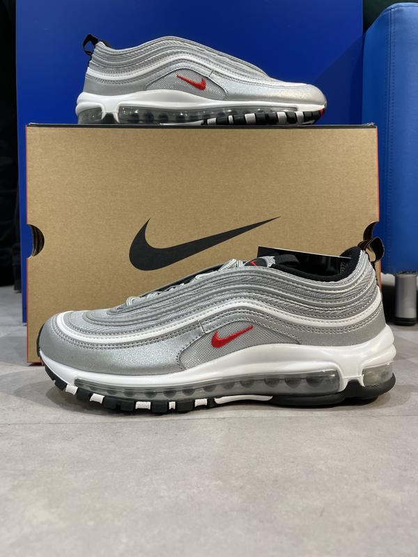 NIKE AIR MAX 97 OG METALLIC SILVER/UNIVERSITY RED-BLACK 22HO NIKE AIR MAX 97 OG METALLIC SILVER/UNIVERSITY RED-BLACK 22HO