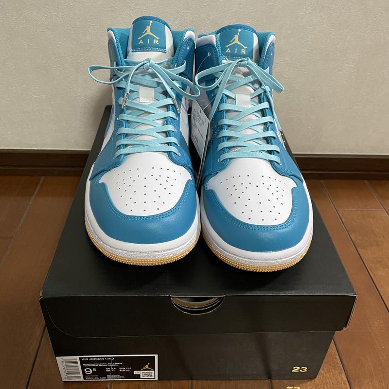 JORDAN BRAND AIR JORDAN 1 MID AQUATONE/CELESTIAL GOLD-WHITE 23SU-I