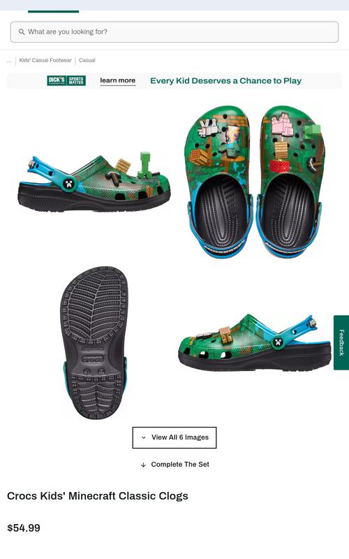 Crocs Minecraft Classic Clogs | Dick's Sporting Goods