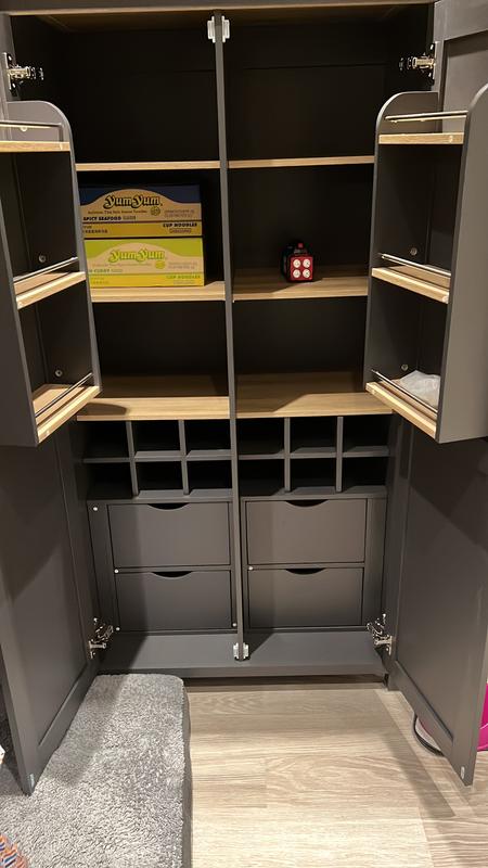Olney Double Kitchen Larder Unit Stone Dunelm