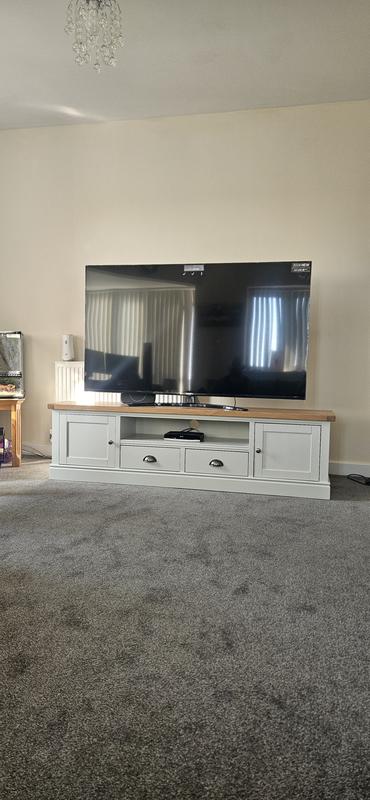 Compton Ivory Extra Wide TV Stand Dunelm