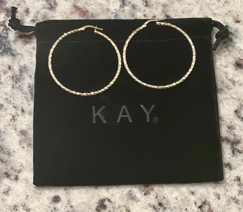 Hoop Earrings 14K Yellow Gold 40mm | Kay