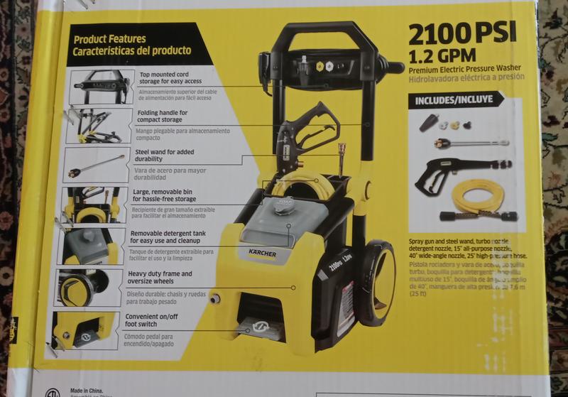 Karcher 2100 psi pressure washer store