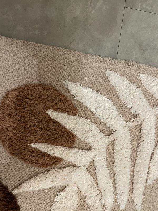Tapis de bain coton, aurès rose/caramel La Redoute Interieurs | La Redoute