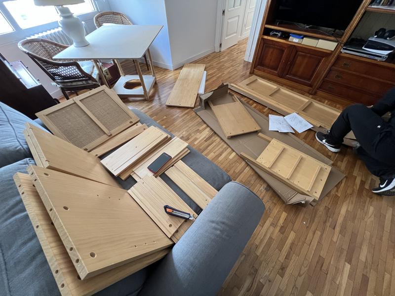 Aparador de pino macizo y rejilla gabin natural La Redoute Interieurs ...