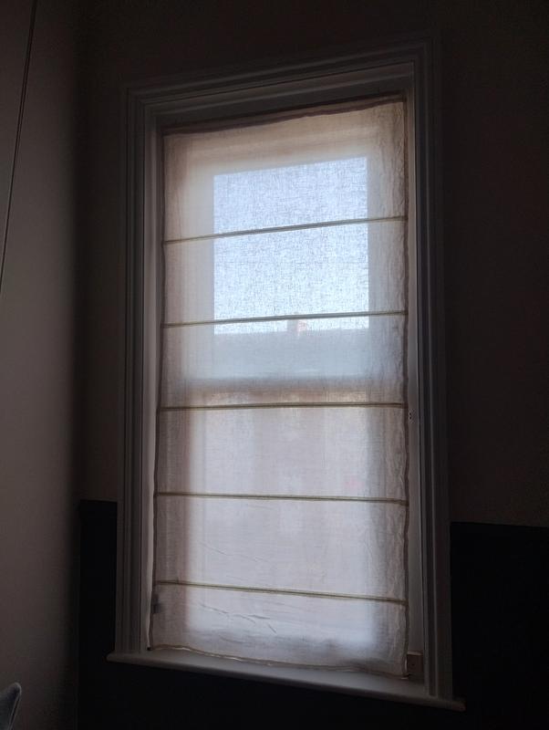 Linen/cotton muslin roman blind La Redoute Interieurs | La Redoute