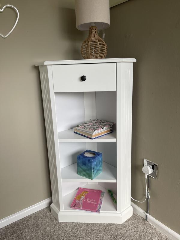 Authentic style pine corner unit, white, La Redoute Interieurs | La Redoute