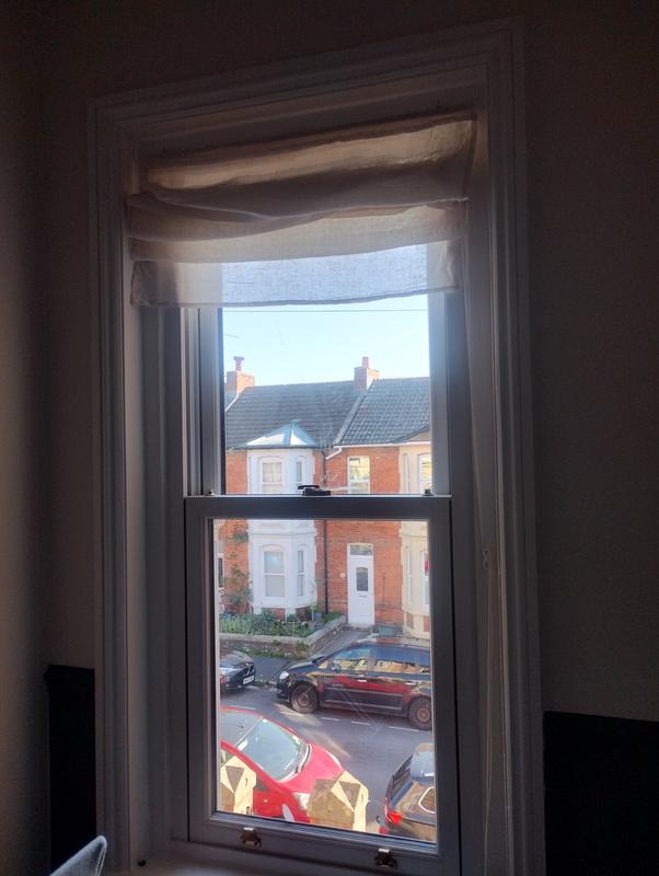 Linen/cotton muslin roman blind La Redoute Interieurs | La Redoute