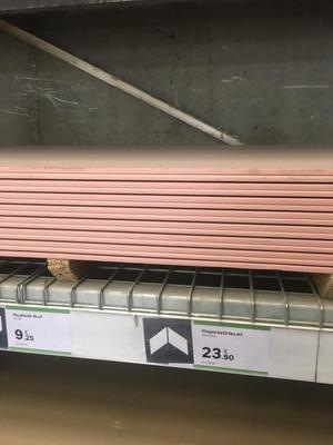 Plaque de plâtre BA 13 ignifuge feu rose A2 S1 D0 L.250 x l.120 cm NF ...