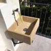 Lavabo da giardino Square piccolo in cemento H 18 cm, 48 x 38 cm ...