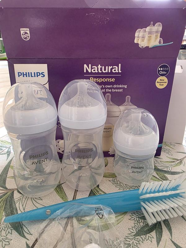 Lot de 2 biberons nat response + 2 sucettes ultra air scd837/11 Philips ...