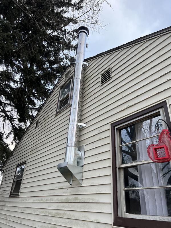 DuraVent DuraPlus 36 in. Triple-Wall Stainless Steel Chimney Pipe at ...