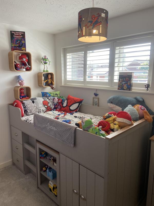 Very Home Atlanta Mid Sleeper Bed with Desk Storage and Mattress Options Buy and SAVE Grey Very