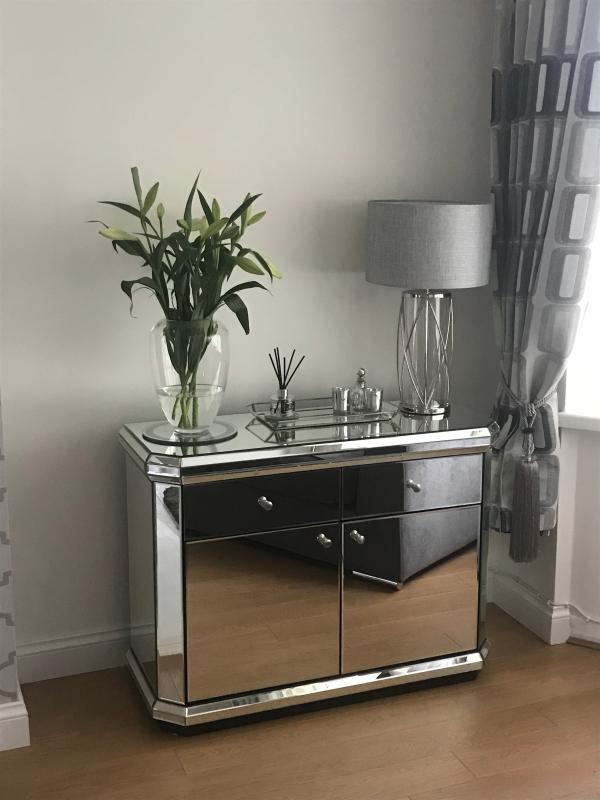 Very Home Plinth Mirrored Ready Assembled Compact Sideboard FSC Certified littlewoods
