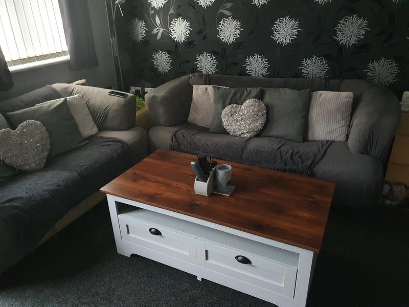 Very Home Devon Storage Coffee Table Grey Walnut Effect littlewoods